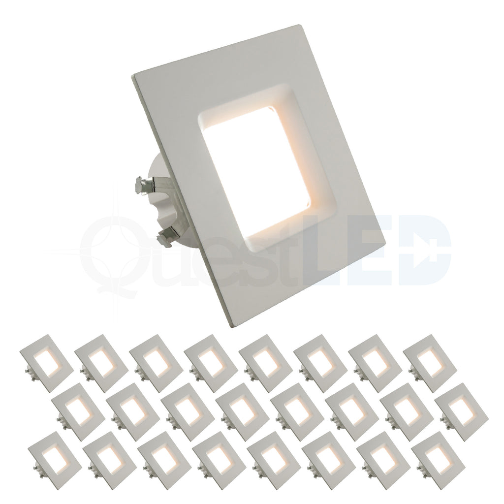 LED 4-Inch 10W Dimmable Square Retrofit Downlight – Quest LED